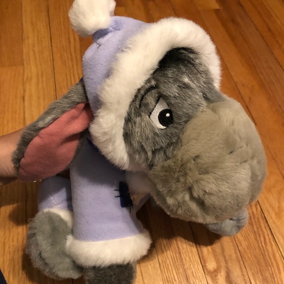 Disney | Toys | Rare Eeyore Plush In Winter Onesie | Poshmark